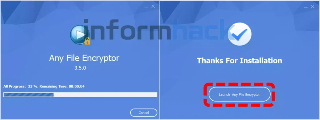 사진, 영상, 문서 암호화 프로그램 Any File Encryptor 무료 사용 (PDF 암호화 포함) - informhack